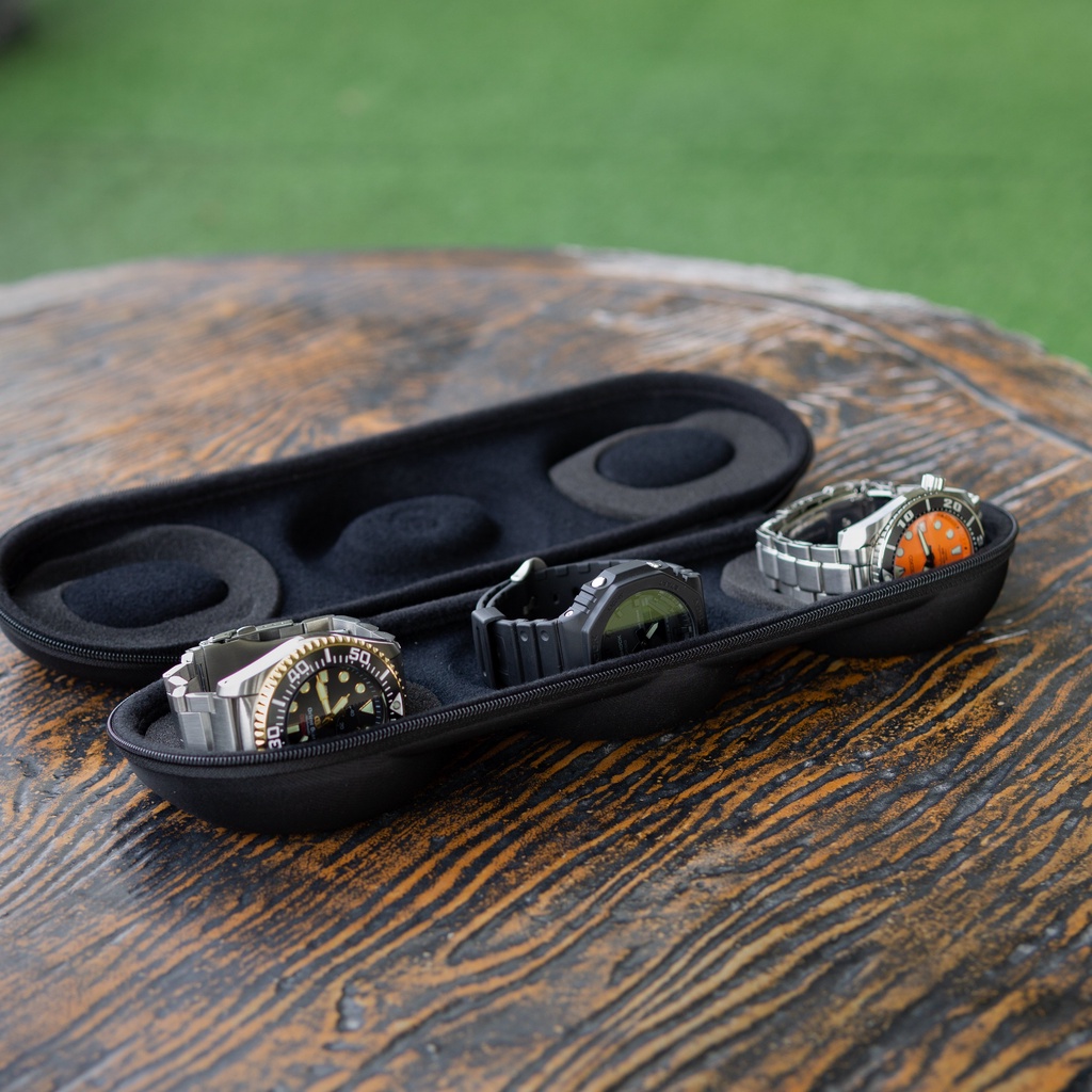 OURs Watch Travel Case - Triple Slots Watch Storage Box Organizer for 3 ...