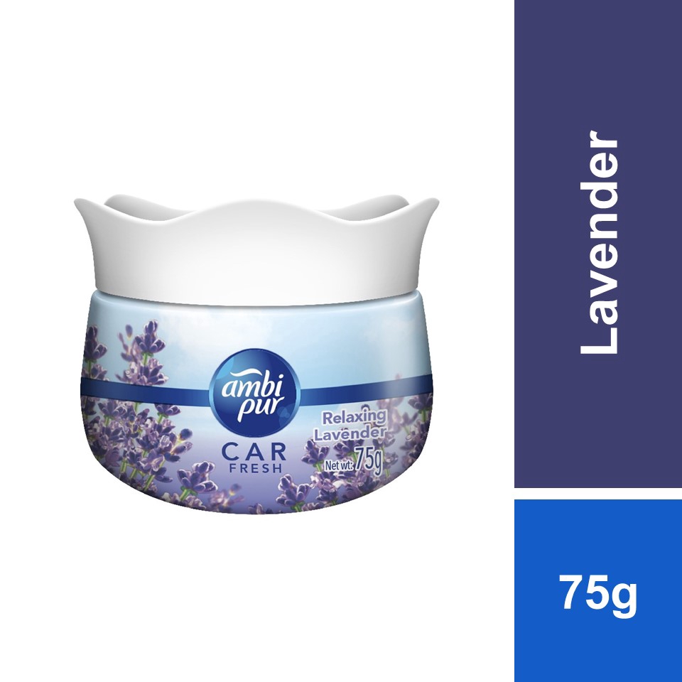 Ambi Pur Air Freshener Gel Car Fresh Relaxing Lavender 75g | Shopee ...