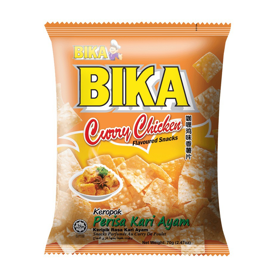 Bika Curry Chicken Flavoured Snacks 70g | Shopee Malaysia