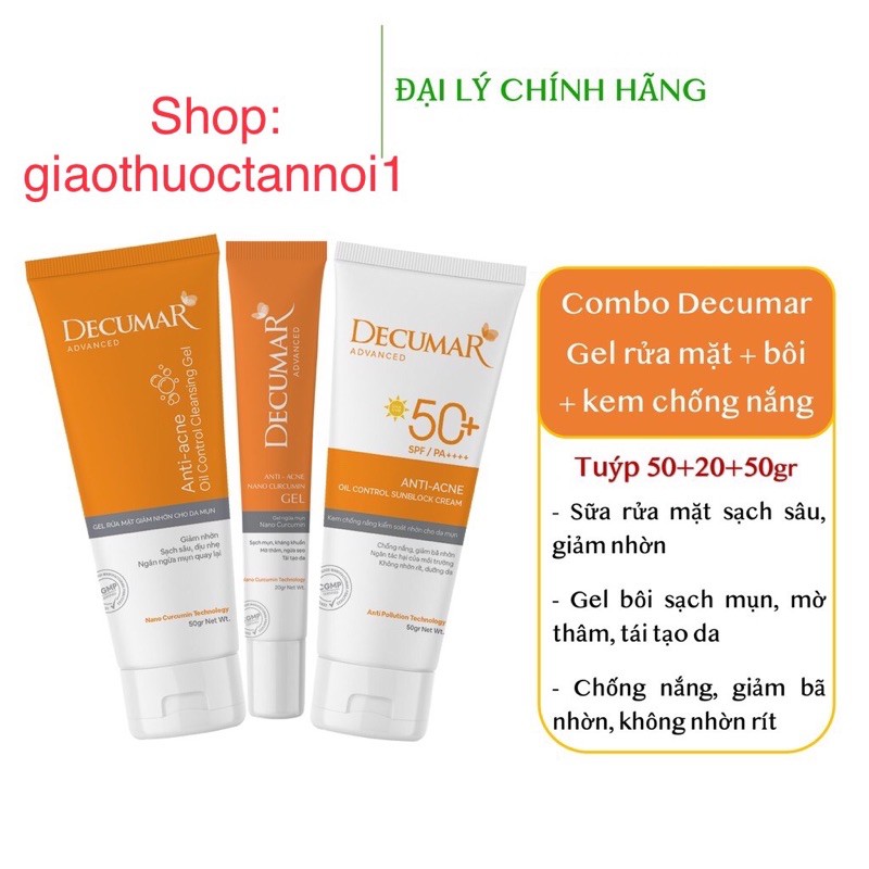 Decumar Advanced set includes 01 anti-acne Gel 20gr and 01 Decumar ...