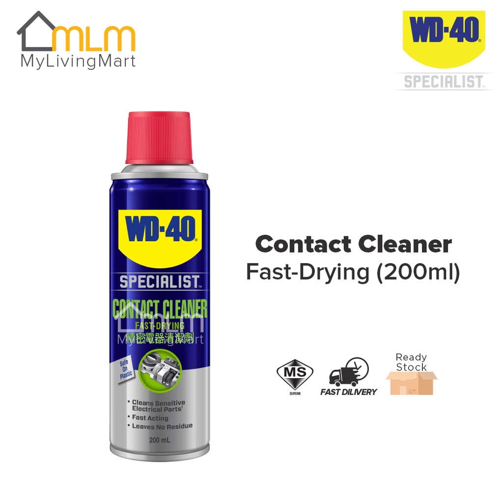 WD40 Specialist Fast Drying Contact Cleaner Spray 200ml WD-40 ...