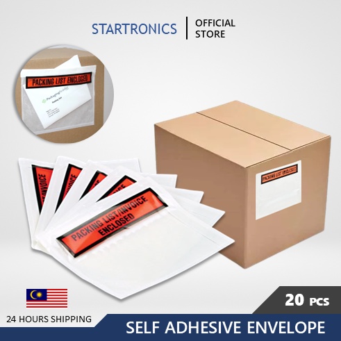 Packing List Envelope (20pcs) Transparent Self Adhesive Parcel Flyer ...