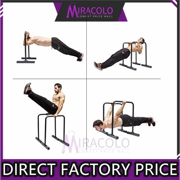 MIRA Crossfit Dip Bar Parallel Bar Portable Home Gym Body Weight ...
