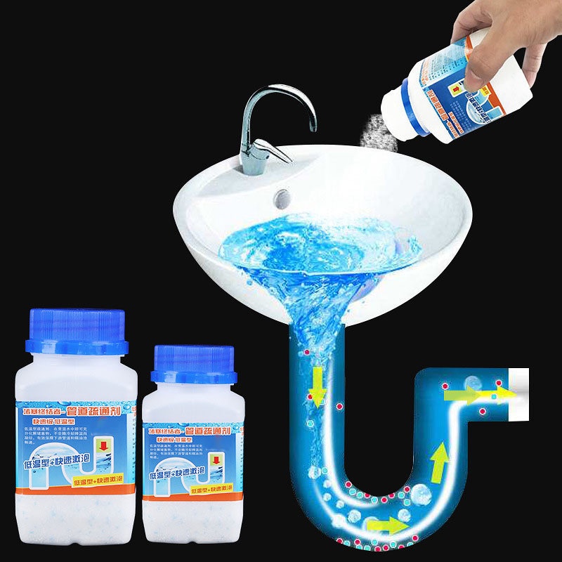 110g Clog Remover Powder Drain Sink Pipe Basin Cleaner Toilet Kitchen ...