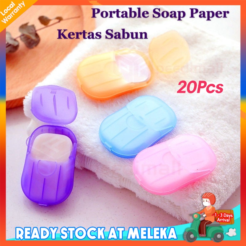 20Pcs Travel Disposable Soap Mini Paper Anti Virus Hand Wash Portable ...