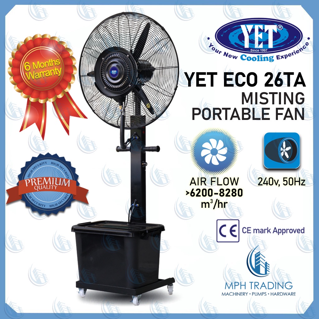 YET ECO 26MF MIST FAN INDUSTRIAL SPRAY STAND FAN WITH PUMP KIPAS AIR ...