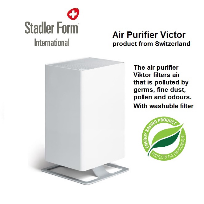 Stadler Form Viktor air purifier filters germs, fine dust, pollen and ...