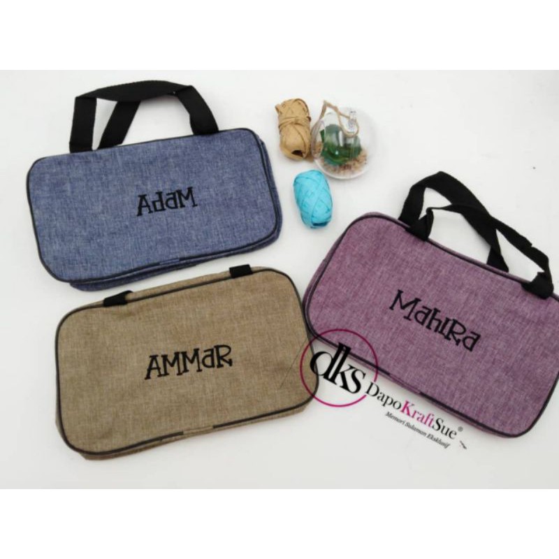 Pouch beg Sulam nama | Shopee Malaysia
