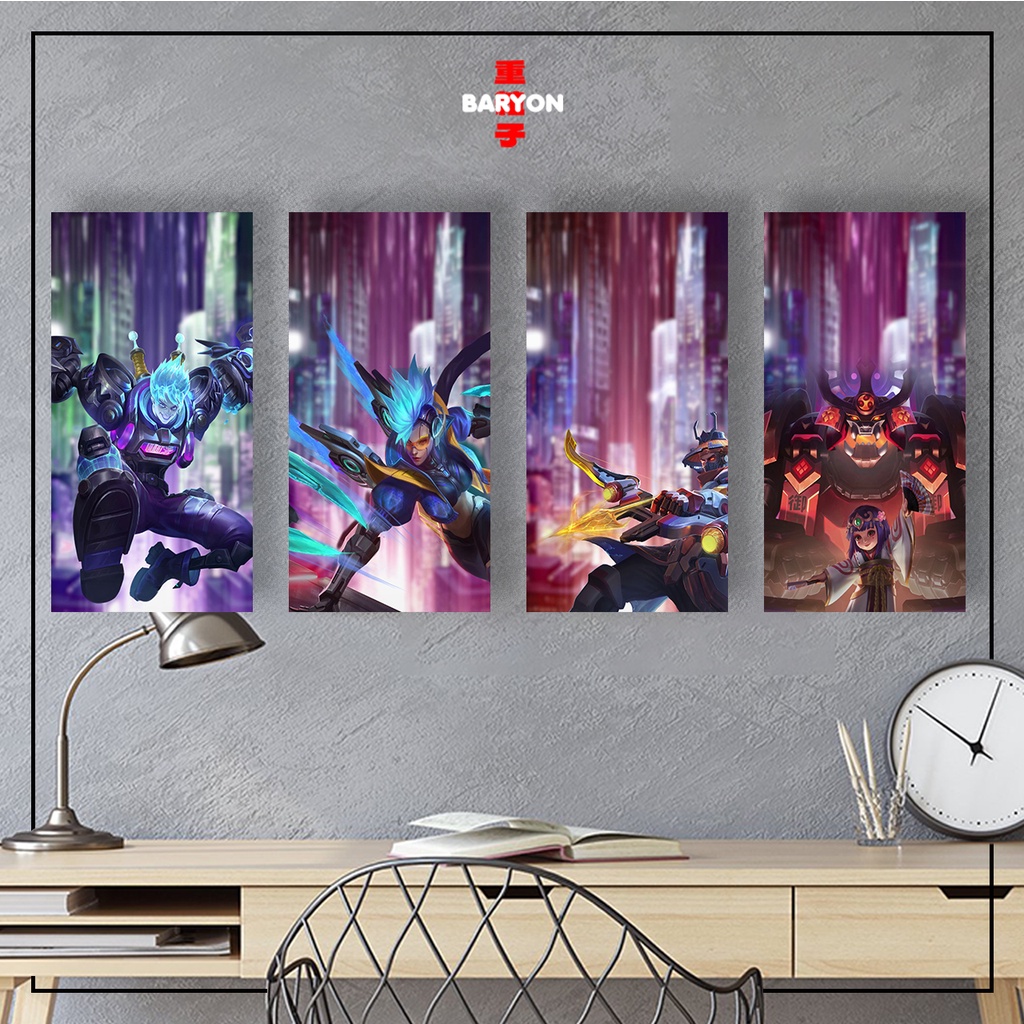 KAYU Baryon MOBILE LEGENDS Room Decoration Wooden Poster Display Wall ...