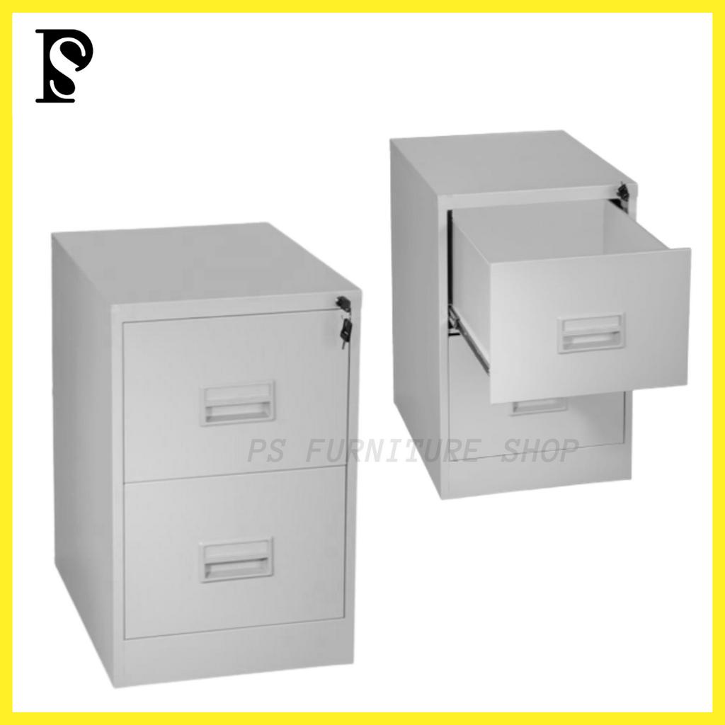PS SHOP - Almari Besi / Metal 2 drawers Filling Cabinet - ASSEMBLED ...