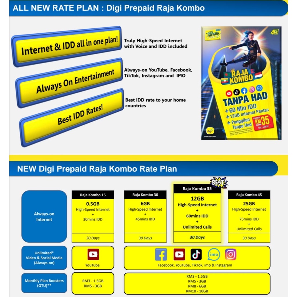 DIGI Plan Raja Kombo Terbaru 🔥 | Shopee Malaysia