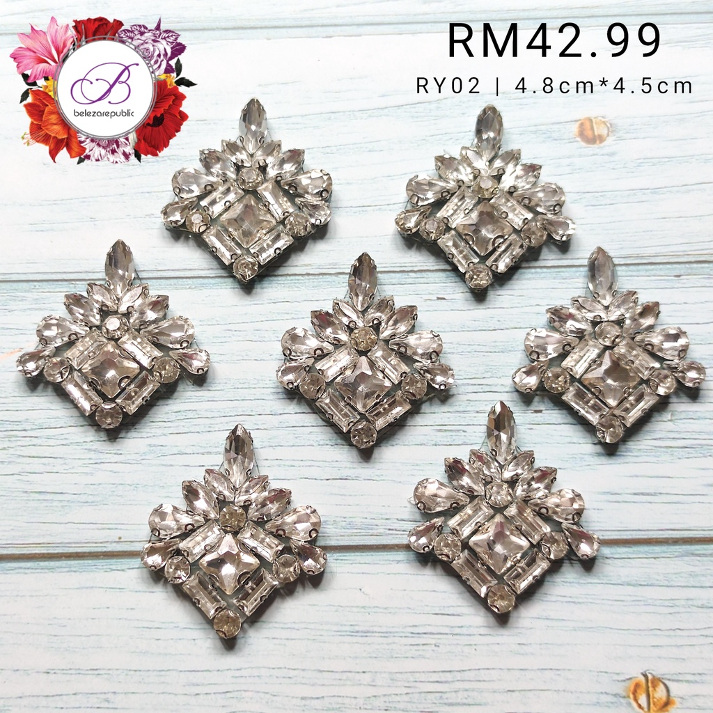 7pcs Beleza Beads Iron on Manik Tampal Bead Seterika Baju Kurung Moden ...