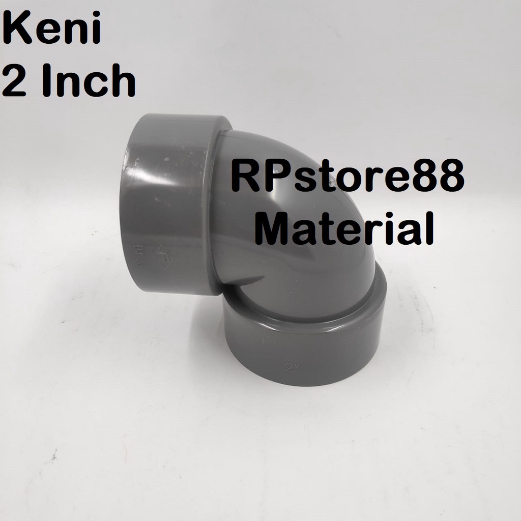 Keni ELBOW PVC 2" D RUCIKA - KNEE 2 INCH - KNIE 2' - BELOKAN L | Shopee Malaysia