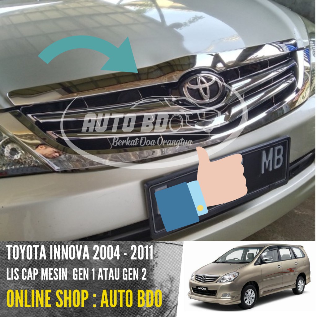 MESIN Hood Molding / Upper Grill Trim for Innova Engine Cap 2004 - 2011 ...