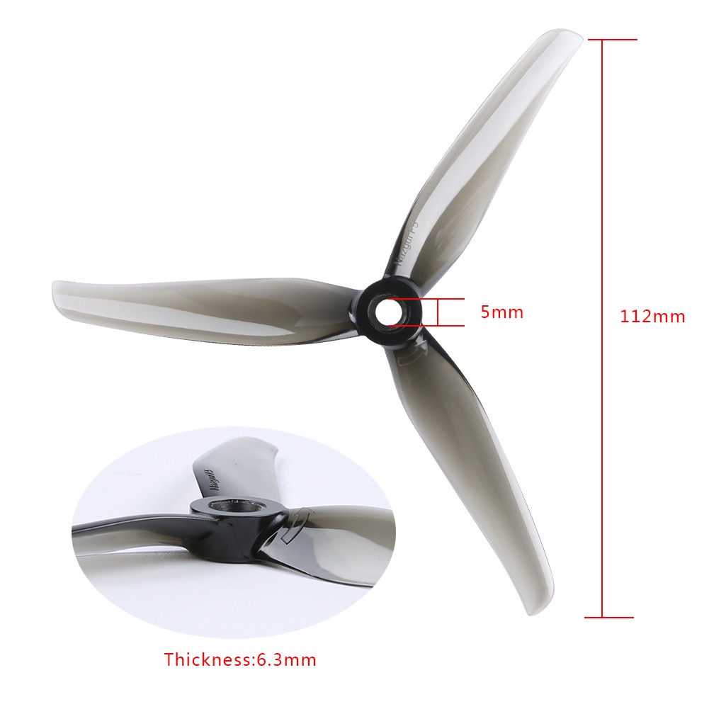 iFlight Nazgul F5 5 Inch 3 Blade/tri-blade Propeller with 5mm Mounting ...