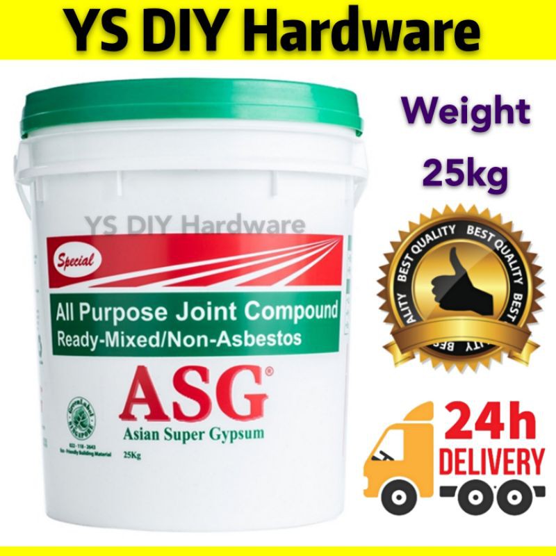ASG PLASTER COMPOUND (READY-MIX) 25kg | Shopee Malaysia