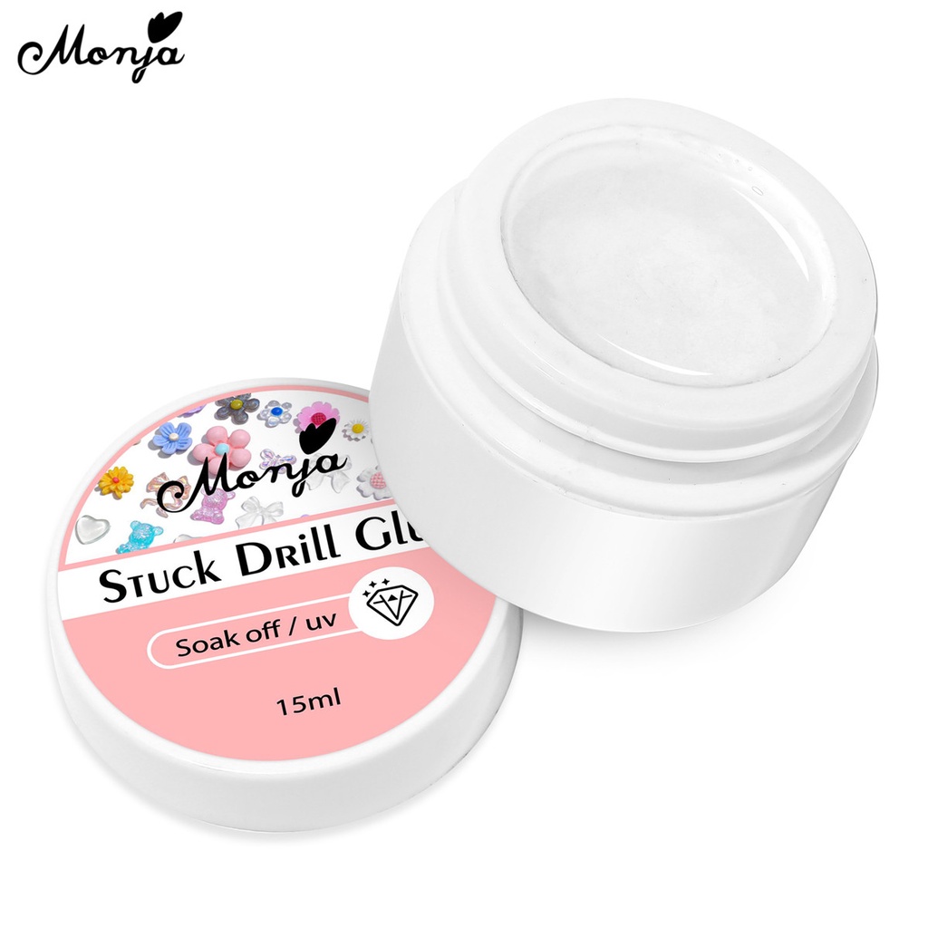 Monja 15ml Nail Art Drill Glue Nail Gel Adhesive Strong Stuck ...