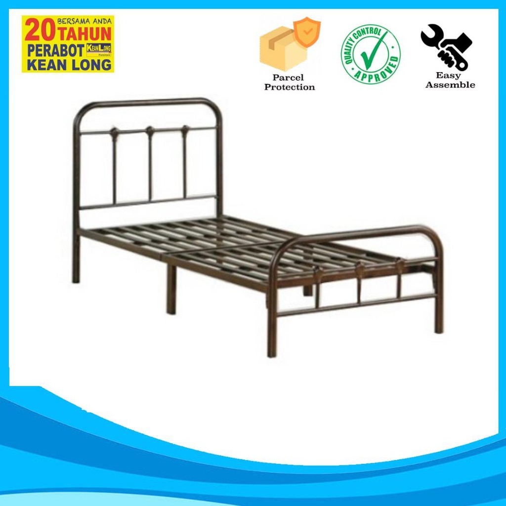 KLSB Katil Besi Single / Katil Lantai Kasar / Katil Bujang / Single ...