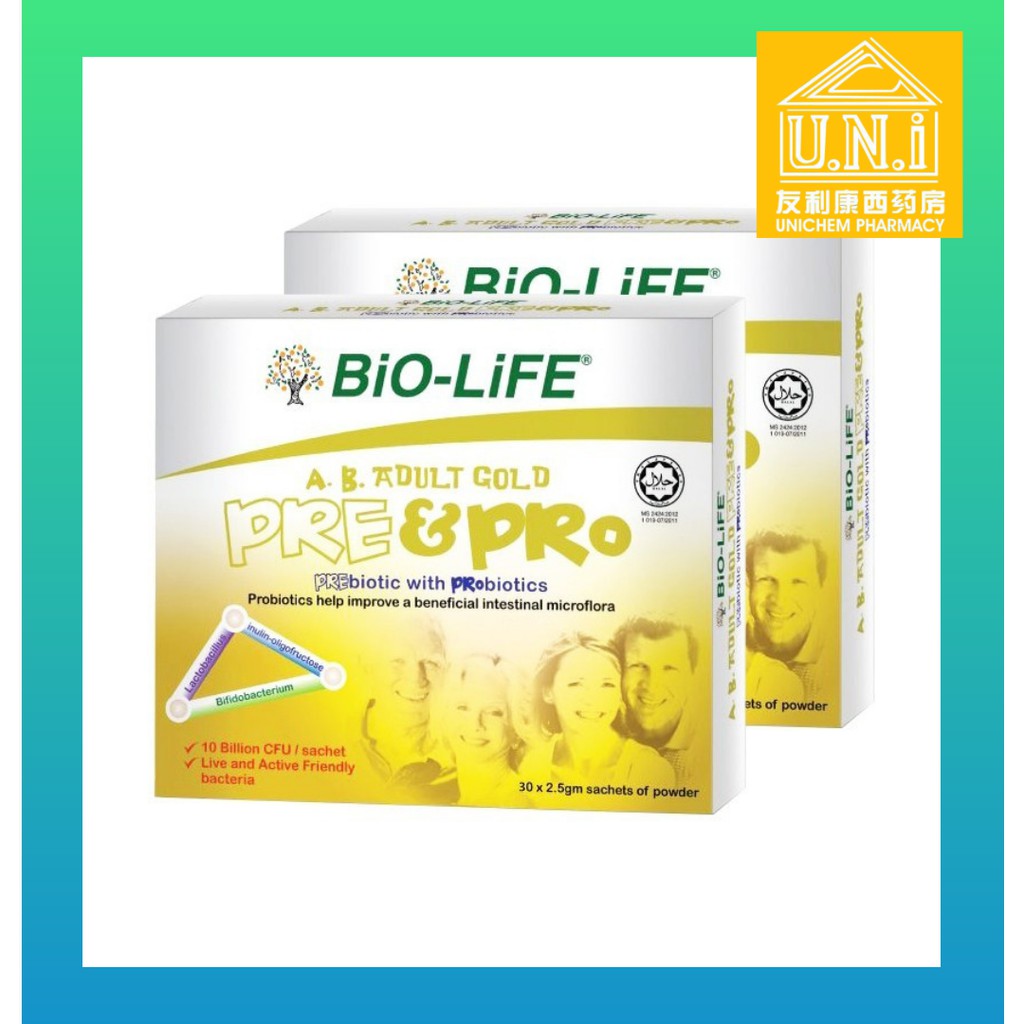 [READY STOCK] Bio-life A.B. Adult Gold Pre & Pro (2X30) [Exp: 07/2025 ...