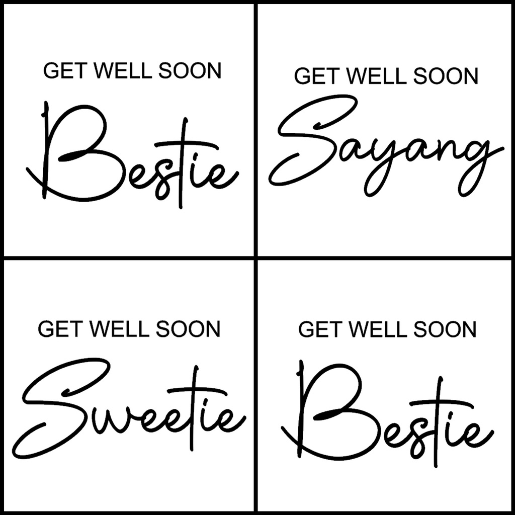 STICKER GET WELL SOON - [ 4X6 INCHI FOR 10 INCH BALLOON / SIZE A5/ SIZE ...