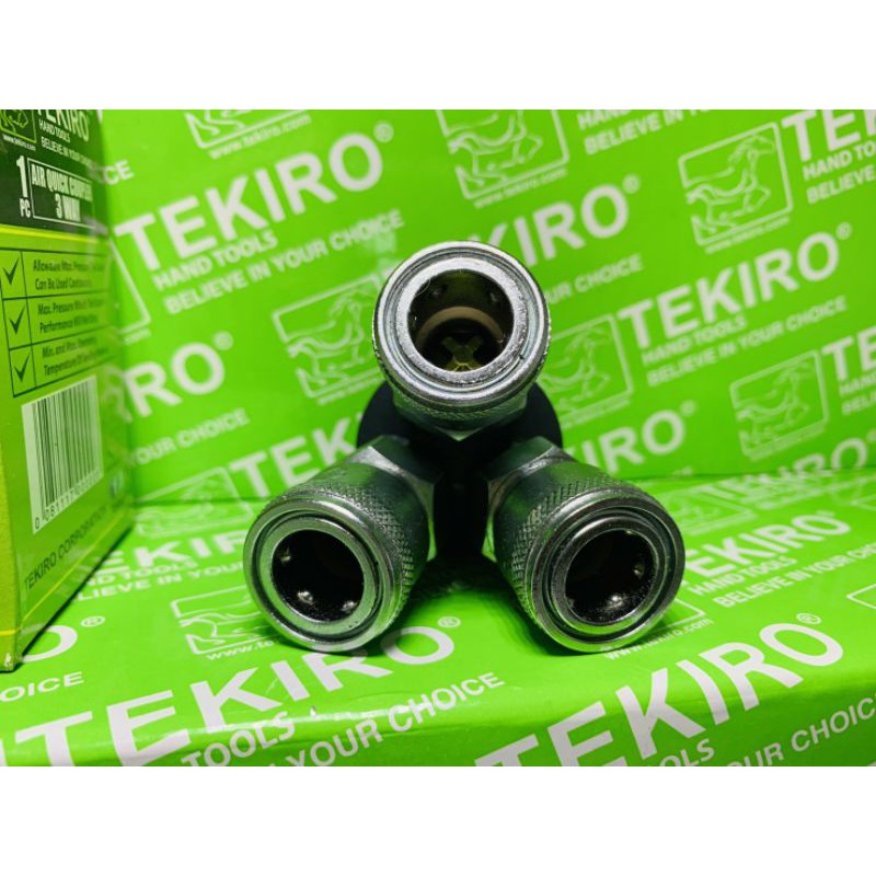 Air Quick Coupler 3-Way Tekiro Coupler 3-Way Branch Compressor Coupler ...