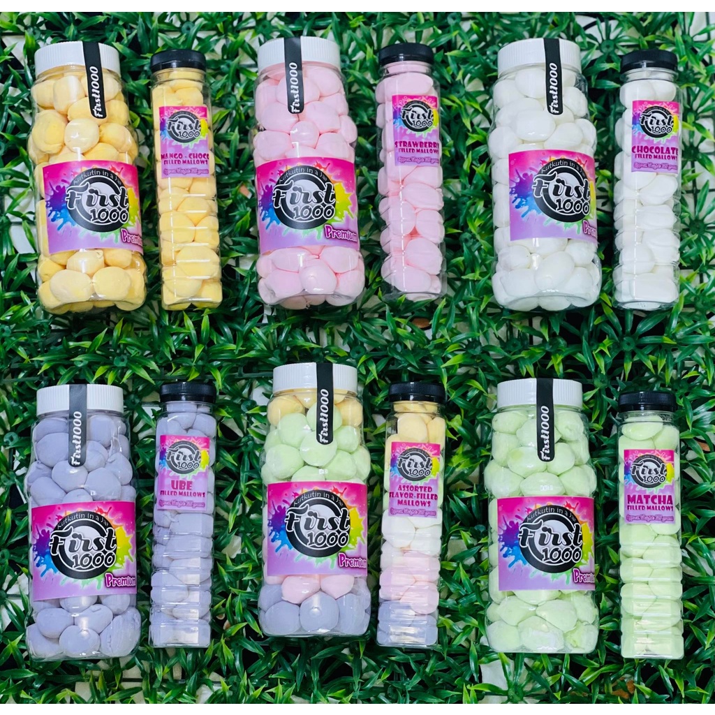 MALLOWS WITH FILLINGS, Chocolate / Strawberry / Matcha Kutkutin in a ...
