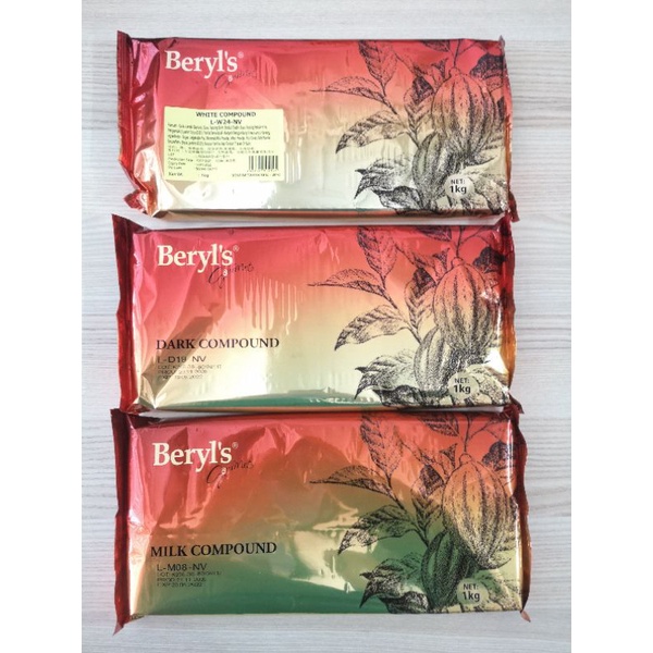 Beryl's Dark/Milk/White Compound Block 1kg EXPIRED 26/10/2024 | Shopee ...