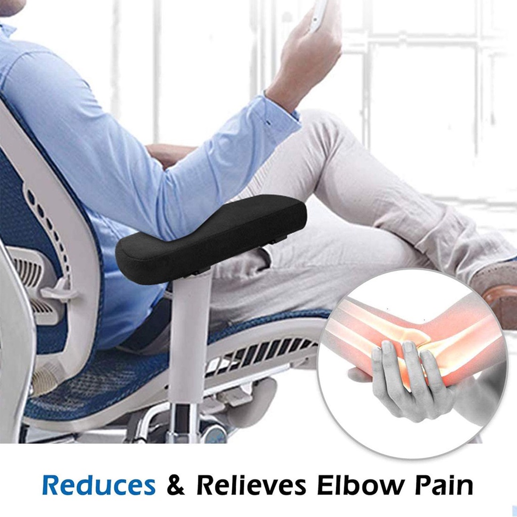 2 PCS Office Chair Armrest Pads Slow Rebound Memory Foam Hand Pillow ...
