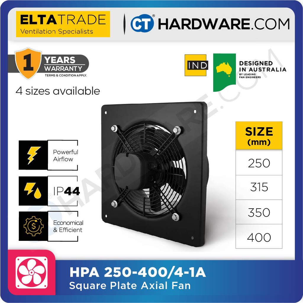 ELTA TRADE HPA 4-1A (4POLES 1 PHASE MOTOR) (10", 12", 14", 16") SQUARE ...