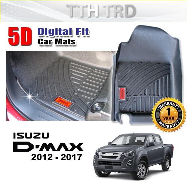 HC CARGO 5D Digital SILICONE Car Mats for Isuzu D-Max 2012 - 2017 DMAX ...