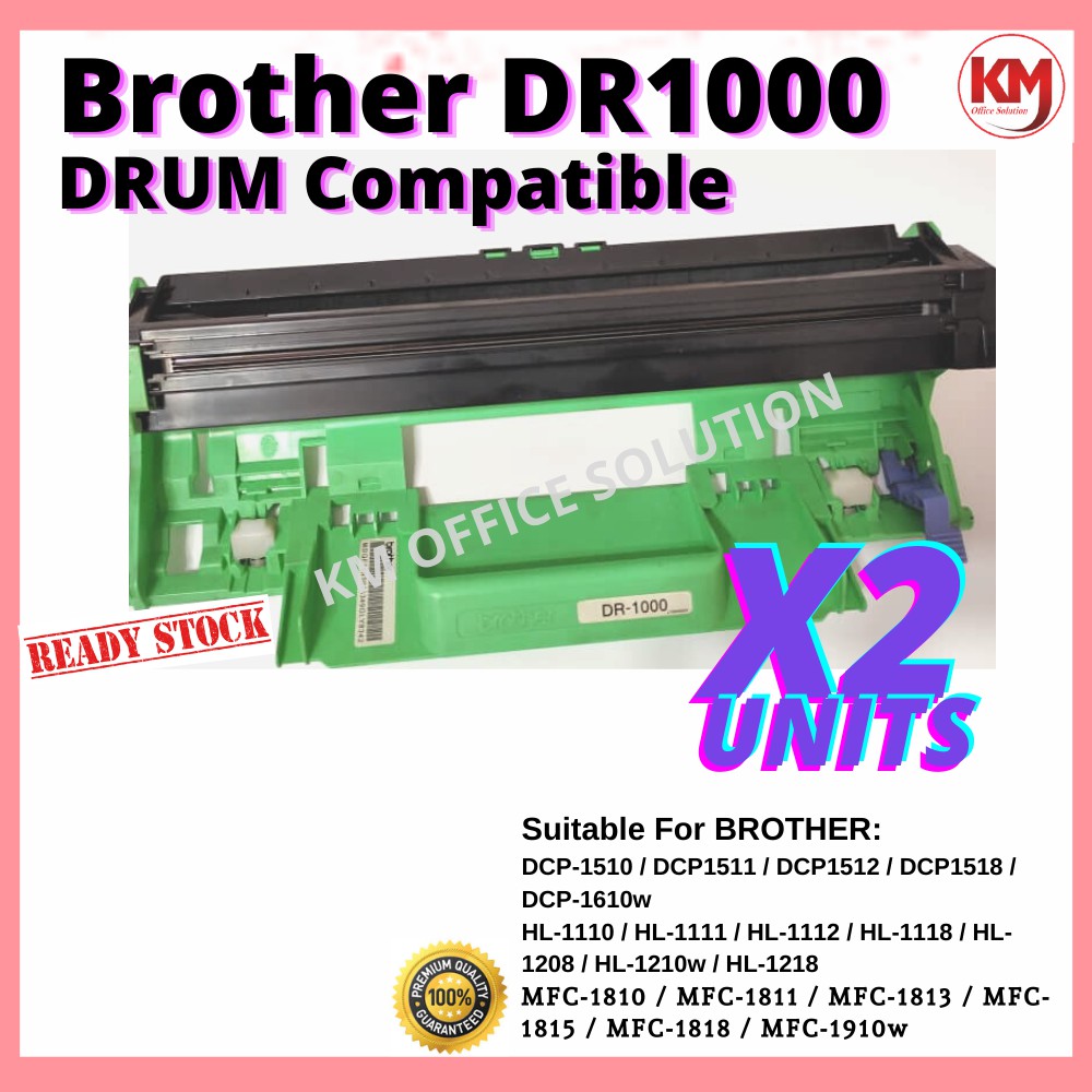 Brother DR1000 DR-1000 DRUM Compatible HL 1110 DCP 1510 1810 MFC 1815 ...