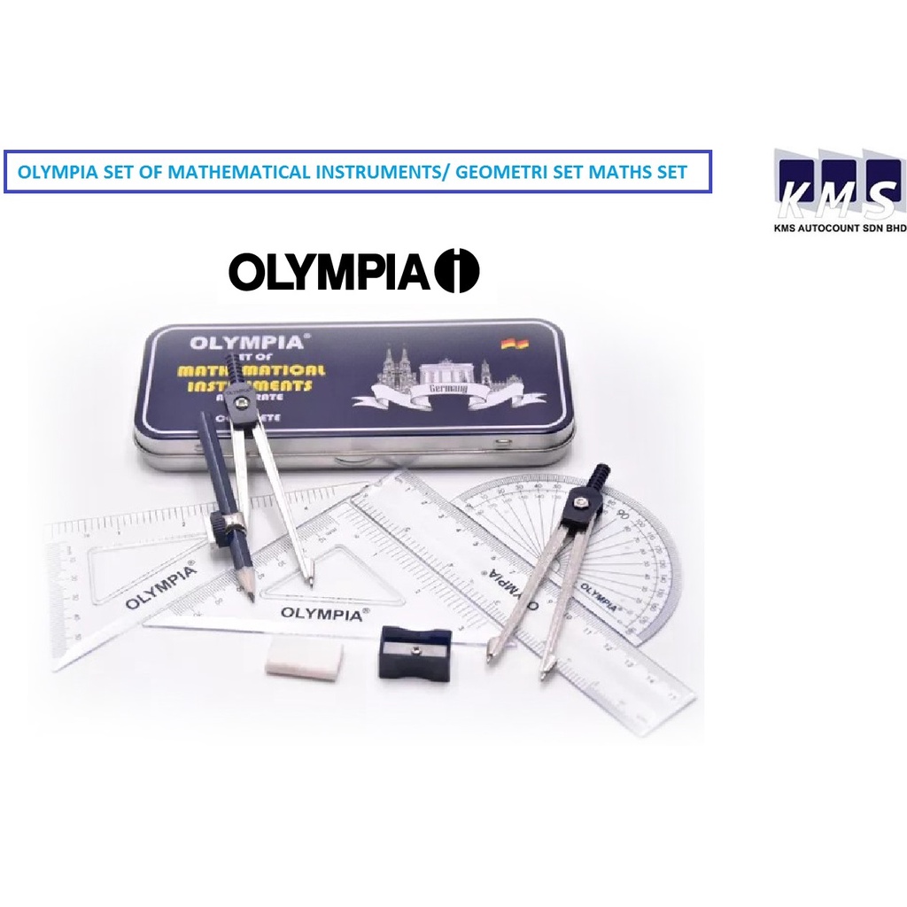 OLYMPIA SET OF MATHEMATICAL INSTRUMENTS/ GEOMETRI SET MATHS SET ...