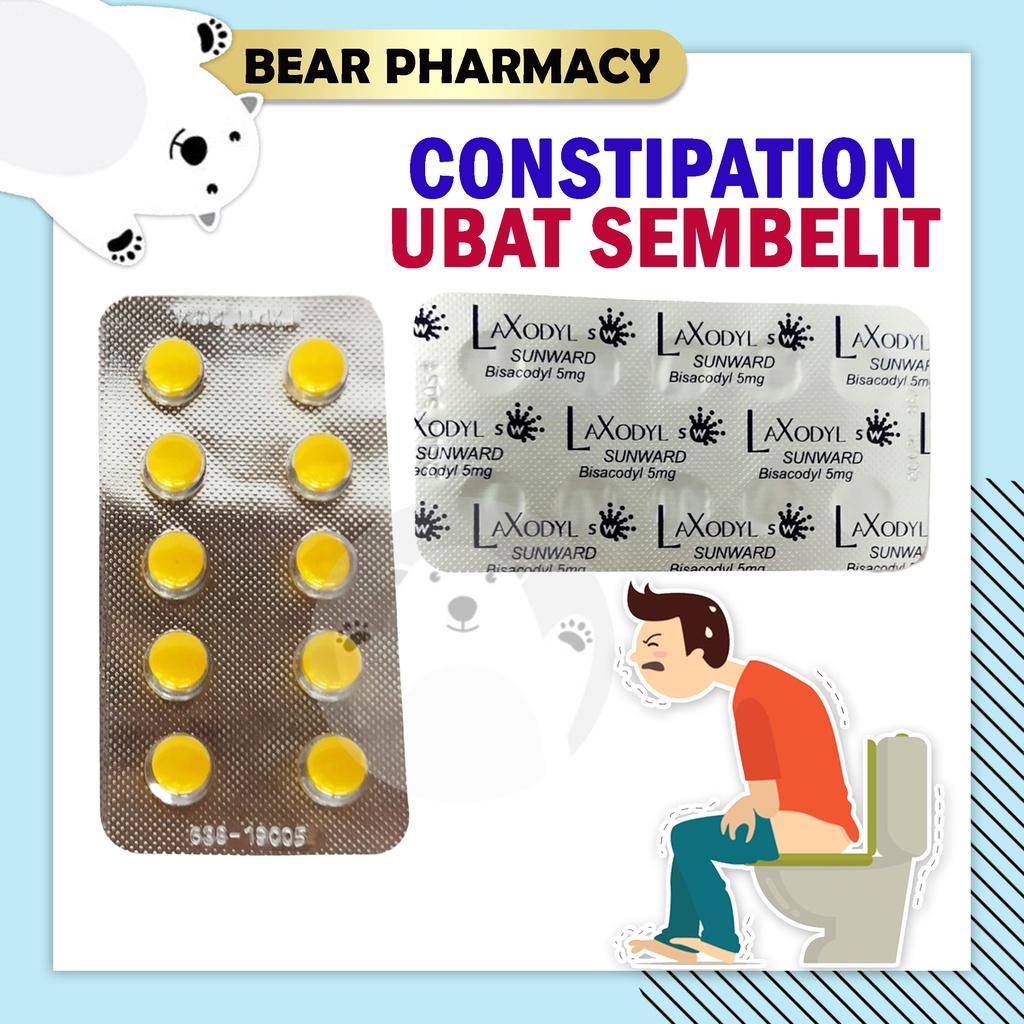 SUNWARD Laxodyl 5mg 10's/ 3x10's/ 5x10's -Ubat Sembelit/Constipation ...