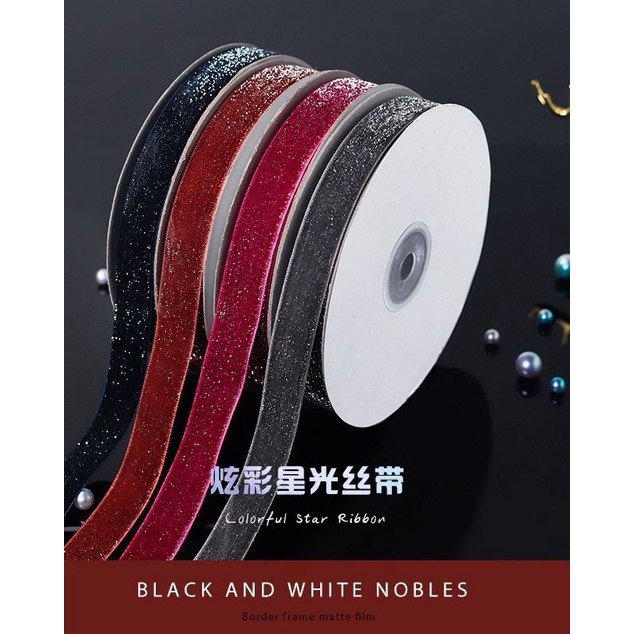16mm Wire Velvet Ribbon Wedding Party Decoration Handmade Ribbon Gift ...