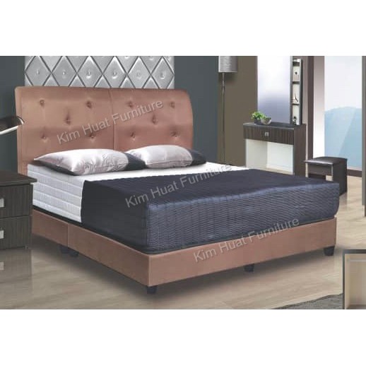 White / Black PVC Divan Queen Bed Frame Katil Queen | Shopee Malaysia