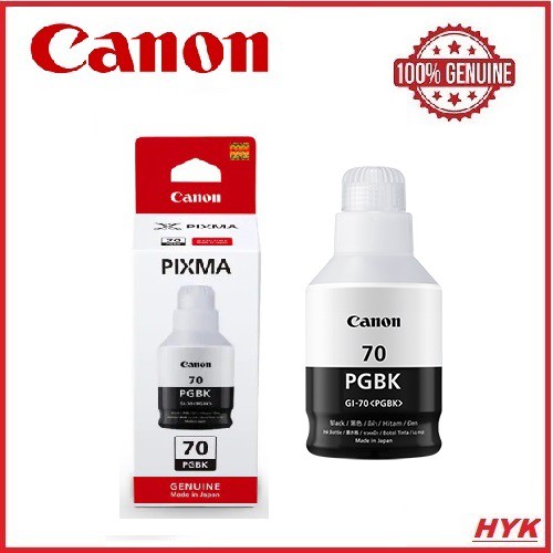 Canon GI-70 Bottle Ink Black Cyan Magenta Yellow (Original) GI70 GI 70 ...