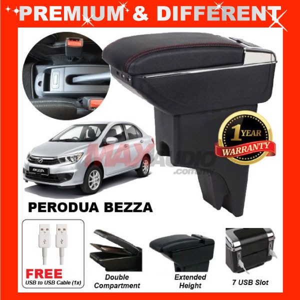 PERODUA BEZZA ArmRest 2016 - 2022 Tempat Merehat Lengan Adjustable 7 ...