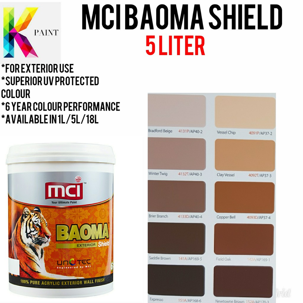MCI BAOMA SHIELD (EXTERIOR) New 5 LITER | Shopee Malaysia