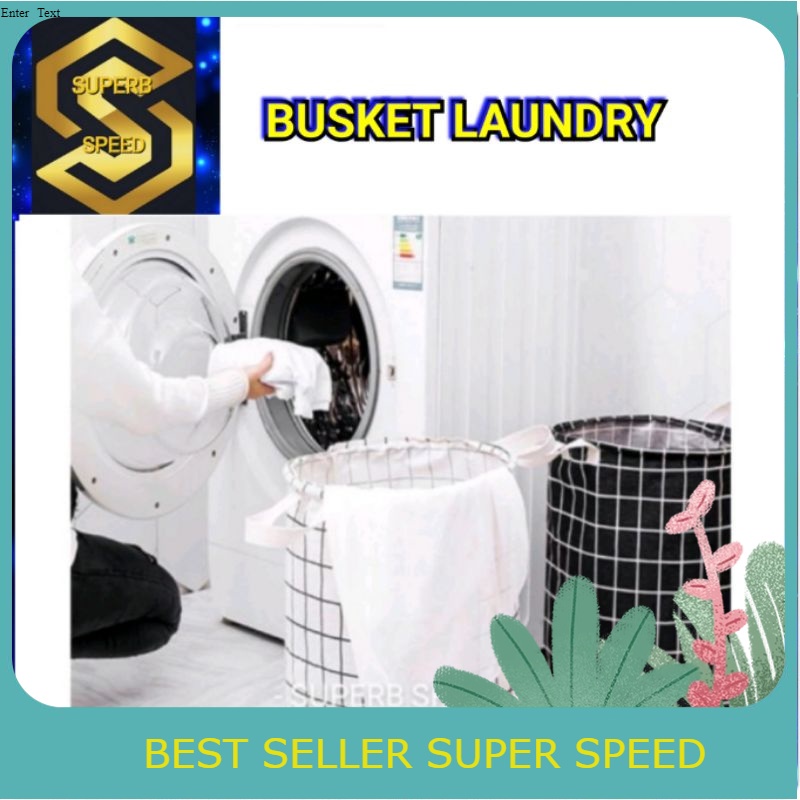 DOBBY LAUNDRY CLOTH BASKET STORAGE EXTRA LARGE 60 LITTLE 50X40CM ...