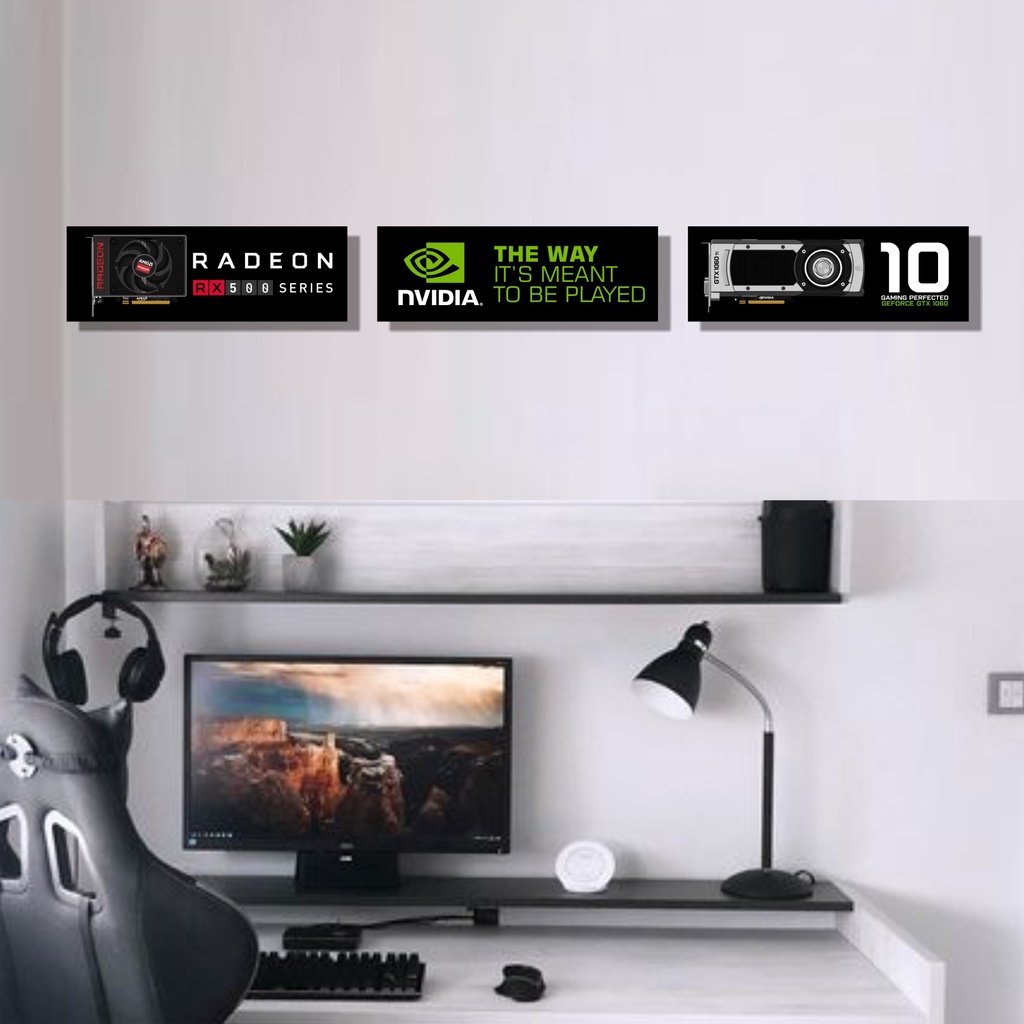 Wooden Gaming Poster Wall Decoration VGA GPU Graphic Card 30x10 cm ...