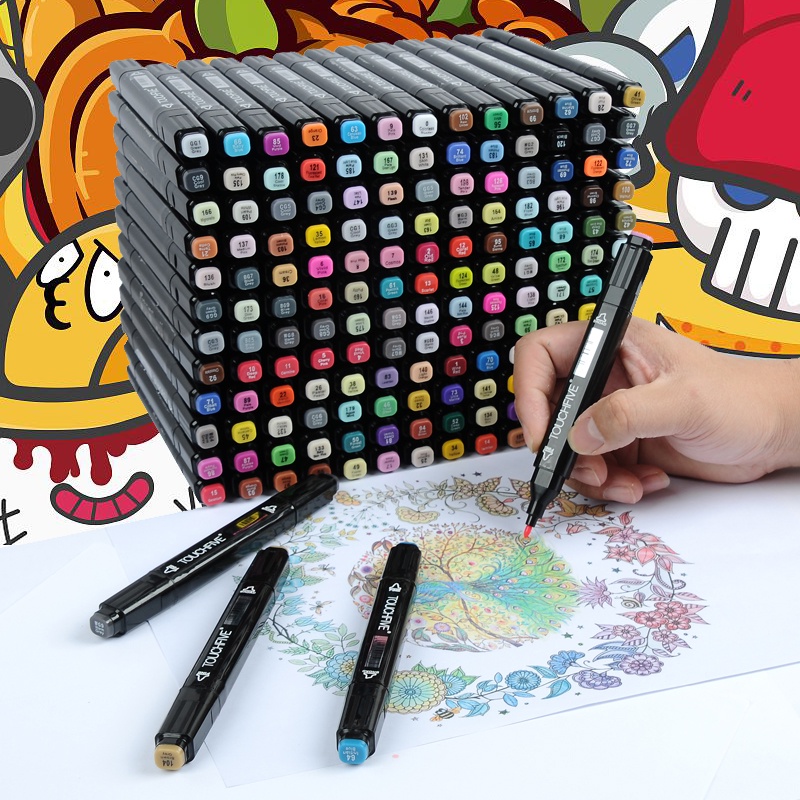 Art Maker Pen Sketch Set Design Double Head Brush Pen Color Pen Warna ...