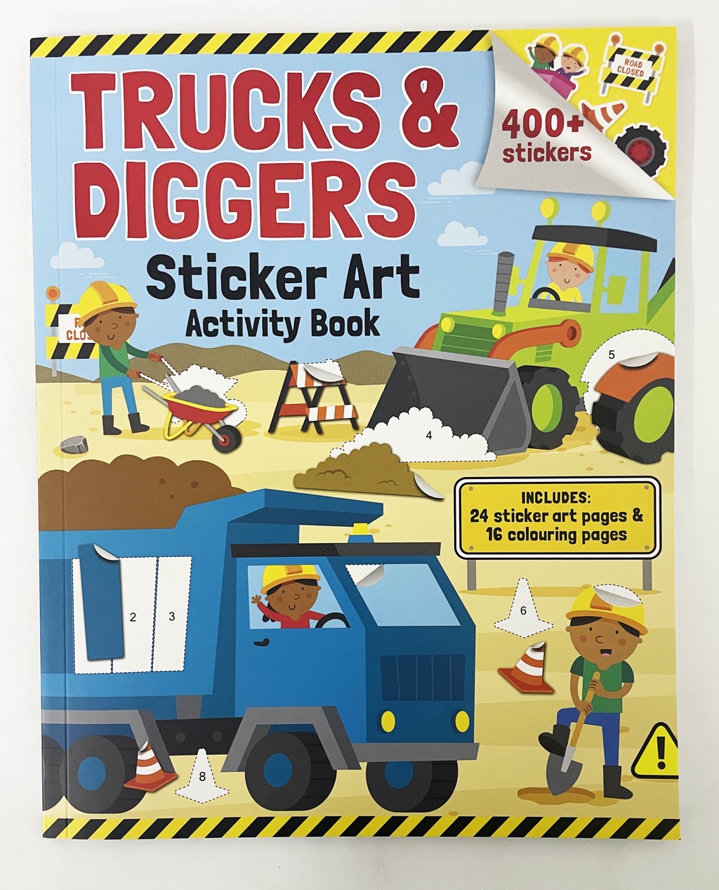Trucks & Diggers Sticker Art Book with Construction Vehicles 400 ...