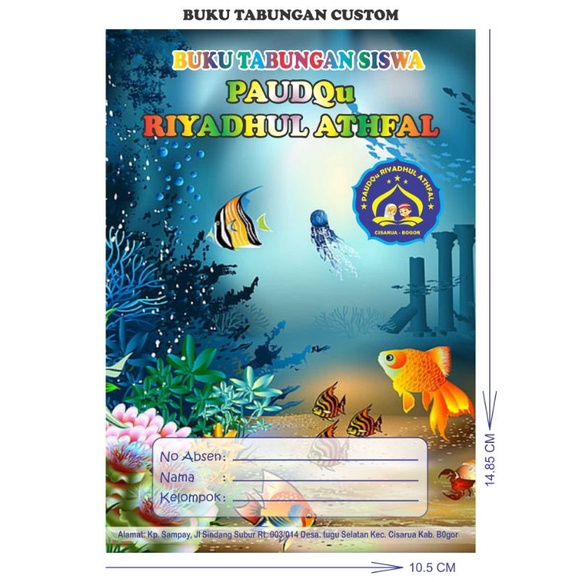CUSTOM KINDERGARTEN/PAUD SAVINGS BOOK NAME OF THE NATURE AND AROUND ...