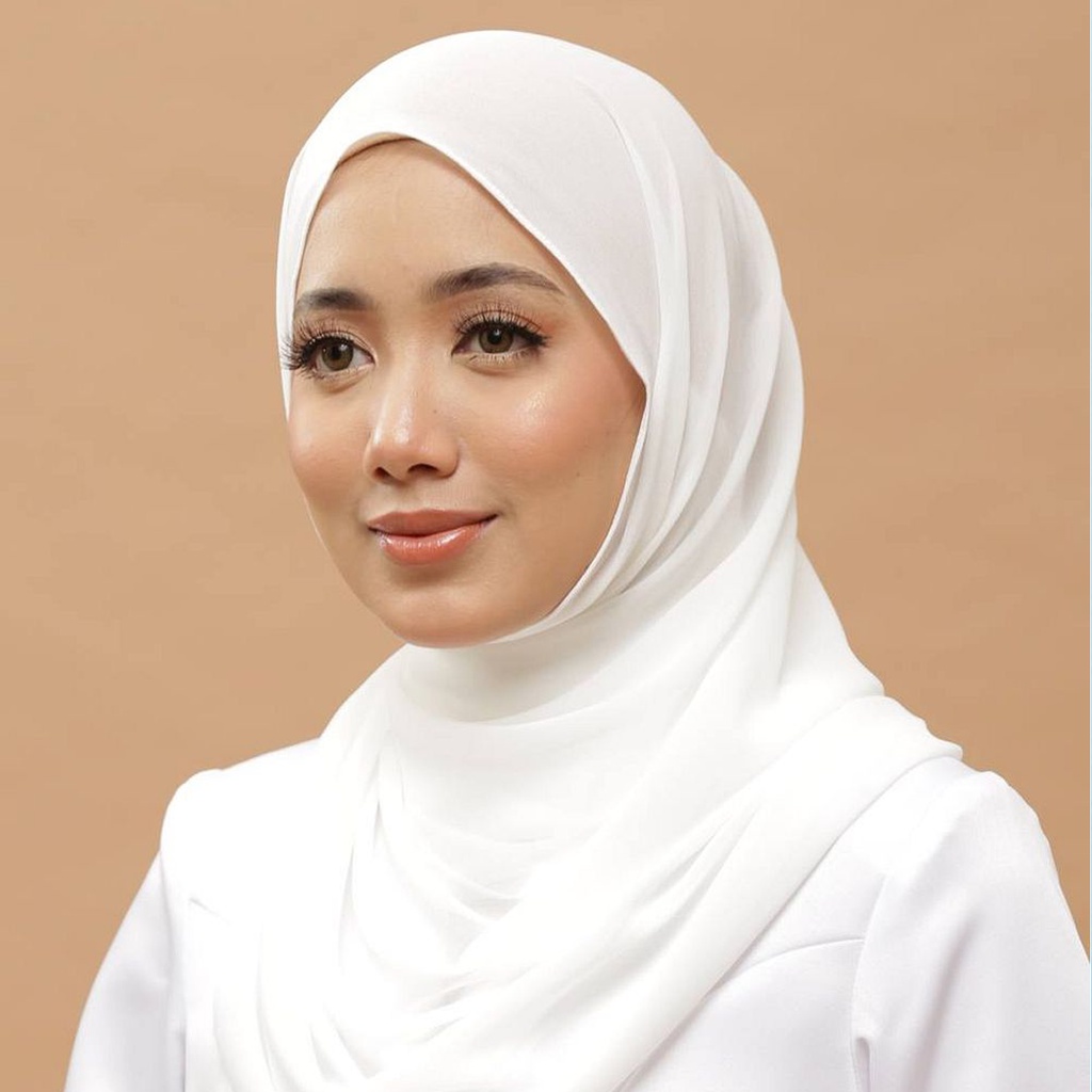 Shawl Putih Off White Cream Nikah Tunang Akad Nikah & Kahwin Tudung ...