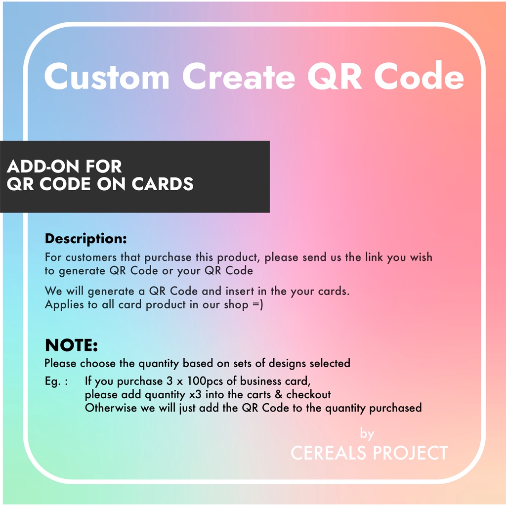 Custom AddOn - Create/Add QR Code | Shopee Malaysia