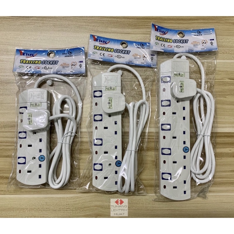 [Sirim Approved] 2m 5m Extension Trailing Socket 3G/4G/5G | Shopee Malaysia