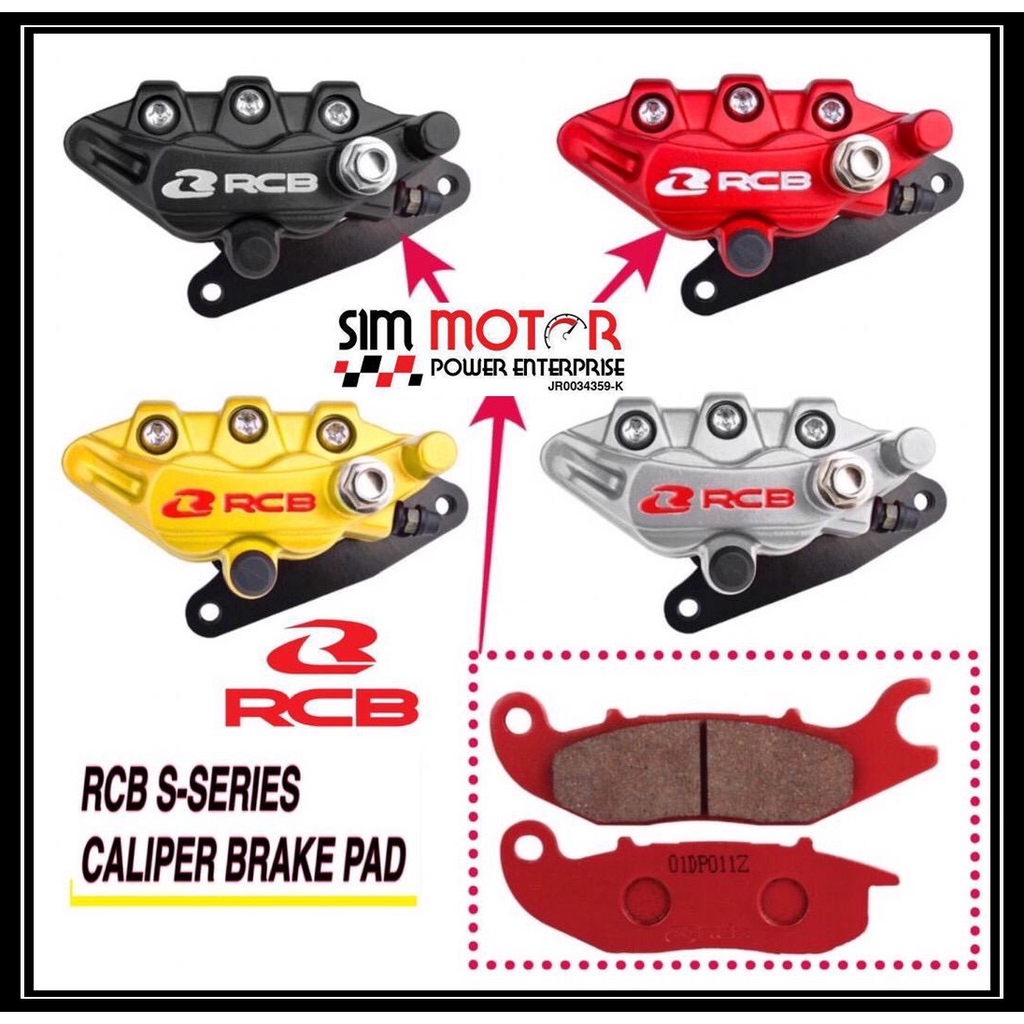 RCB FRONT DISC PAD E-SERIES 100% ORIGINAL caliper rcb y15zr caliper rcb ...