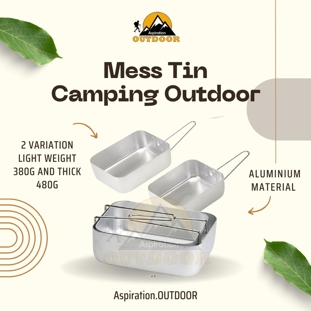 Ready Stock 1pair Mess Tin Camping Outdoor Aluminium Lunch Box Tin Set ...