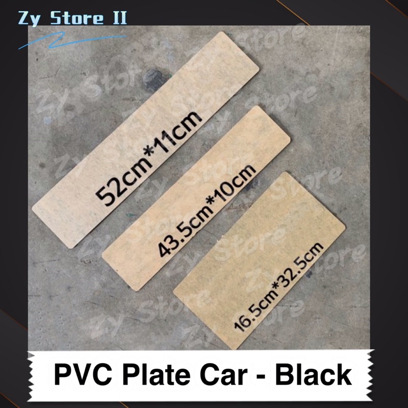 1pcs Black PVC Sheet Car Number License Plate | Shopee Malaysia