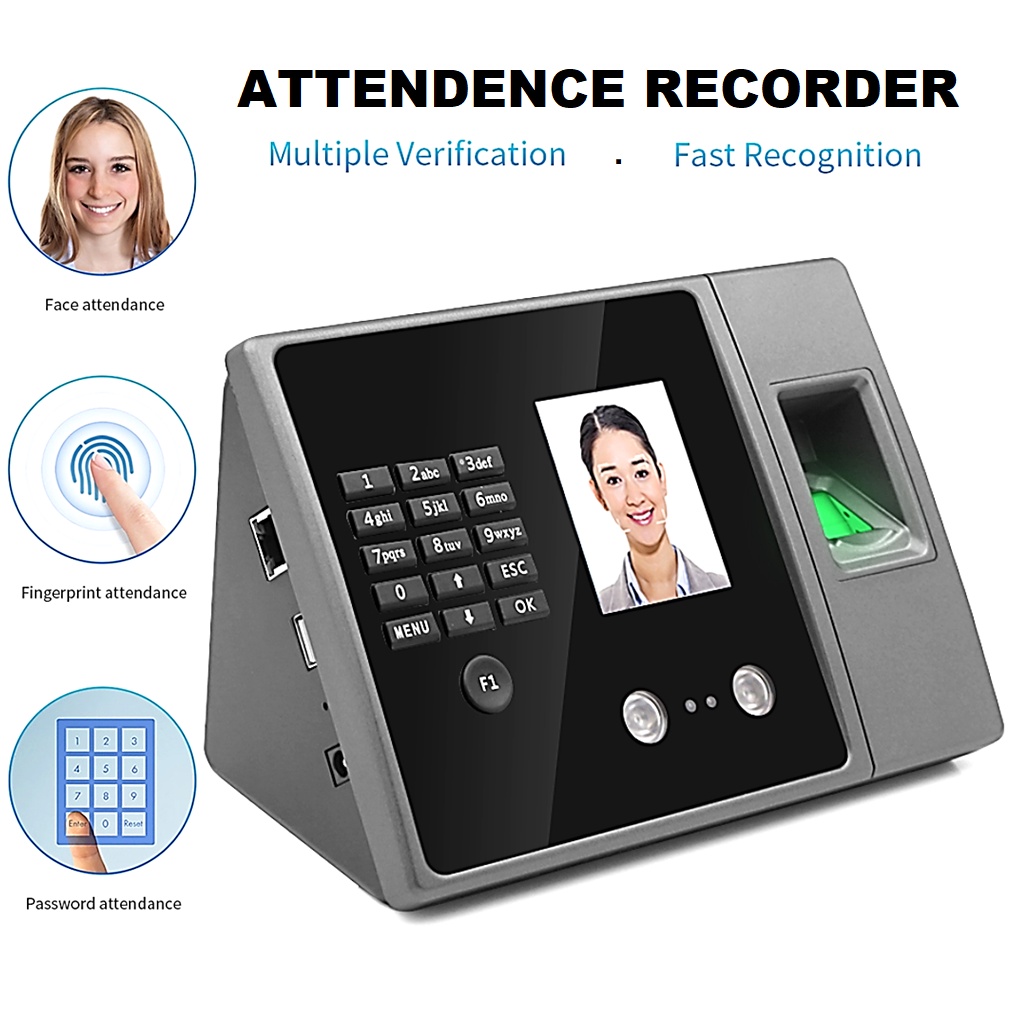 Biometric Authentication Fingerprint Face Recognition Time Attendance ...